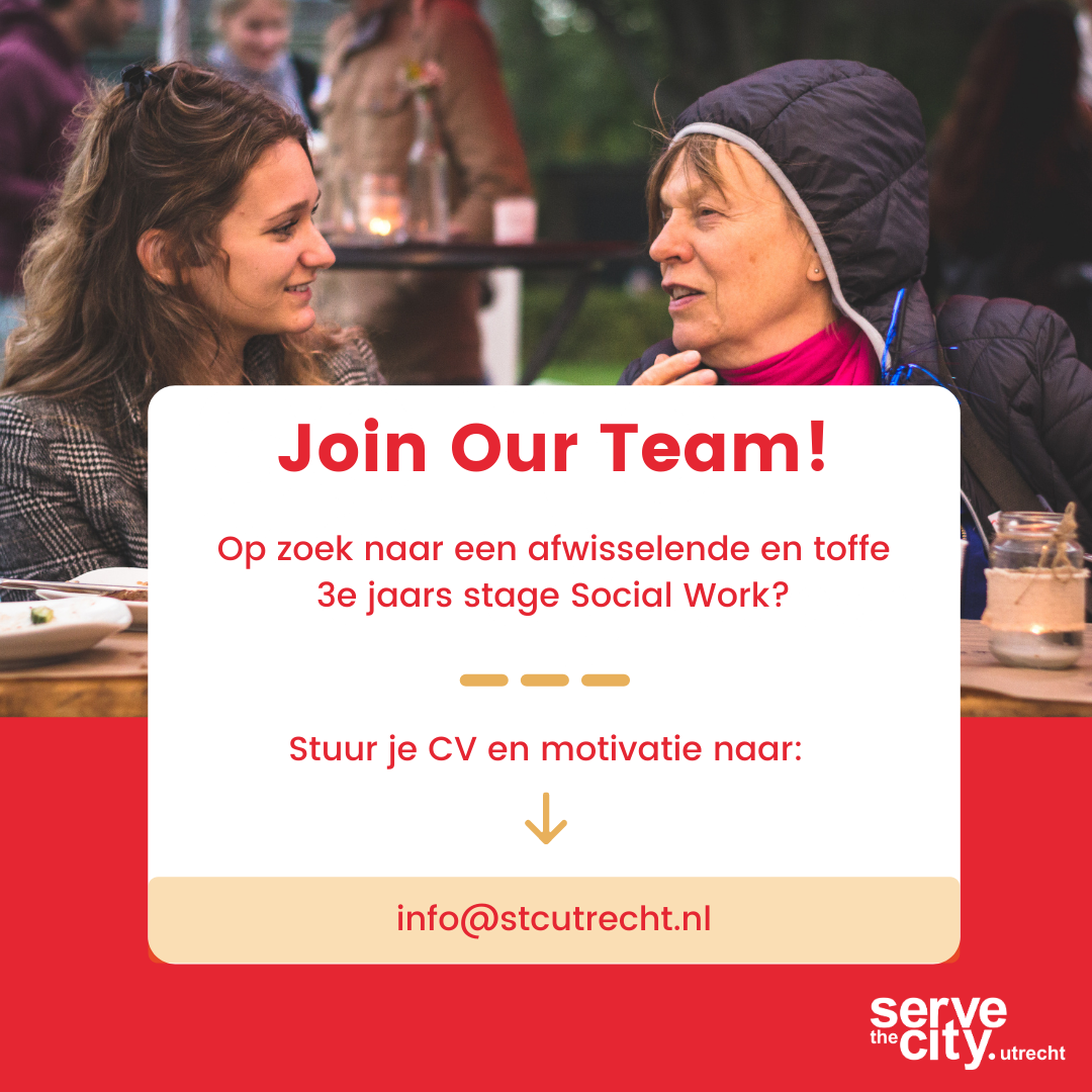 Vacature: Social Work stage (jaar 3) – Serve the City Utrecht